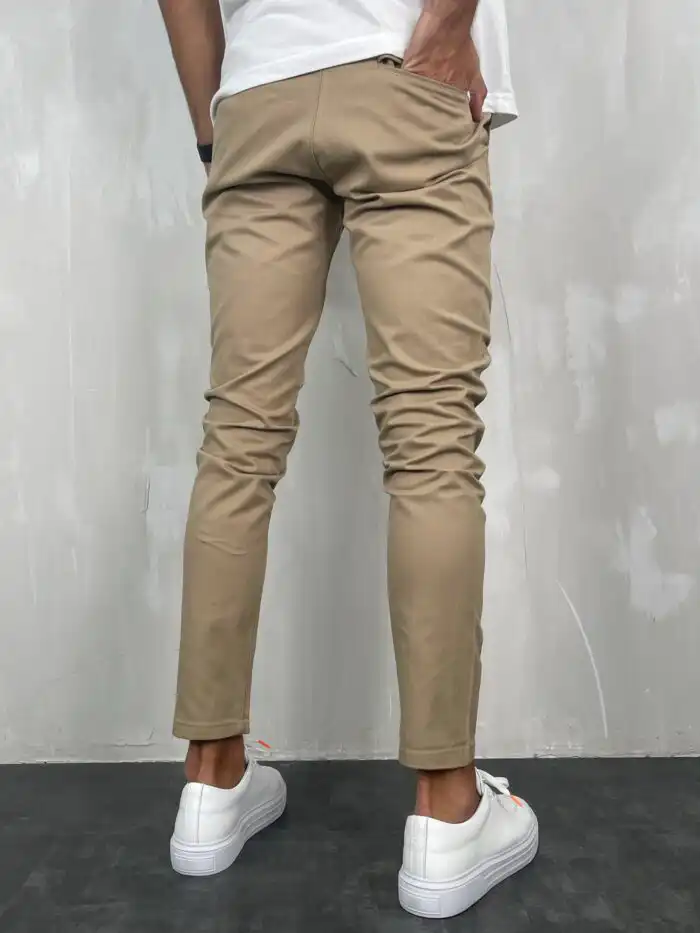 Muške elegantne keper pantalone slim fit | Pazari
